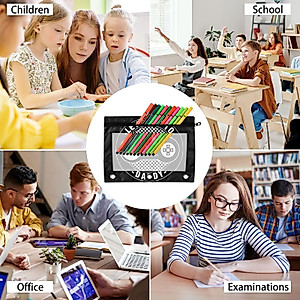 WIFIU Joystick Gamepad Console Pencil Pouch for 3 Ring Binder Pockets Clear Window Pencil Bag with Smooth Zipper Level Up To Daddy Quote Pencil Case for Organization Office Supplies Cosmetics 2 Pack