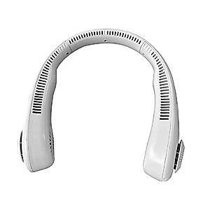 MOOKEENONE Portable Mini Neck Fan Bladeless Hanging Air Cooler USB Rechargeable