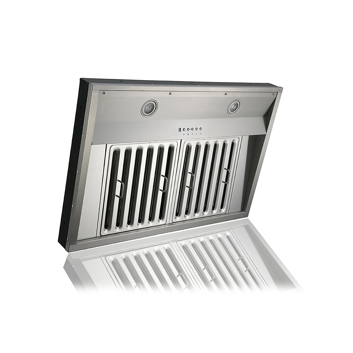 KOBE IN2648SQB-1100-5A Deluxe 48" Built-In/ Insert Range Hood, 6-Speed, 1100 CFM, LED Lights, Baffle Filters, Stainless steel