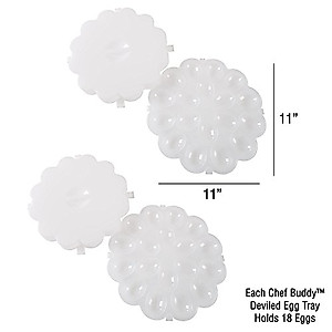 Chef Buddy Deviled Egg Tray, 1.875x10.875x10.875, Clear