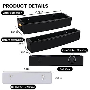 Nirxxiy 4 Pack Adjustable Wall Mounted Shoes Rack, Plastic Shoes Holder Storage Organizer,RV Storage,Door Shoe Hangers,Hanging Shoe Organizer(Black-4-Screw-stickers)