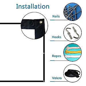 ZSEDP Projector Screen Outdoor 150 200 inch 300 inch White Cloth Material 180 250 inch Optional 16:9 / 4:3 for LED proyector ( Size : 300 inch )