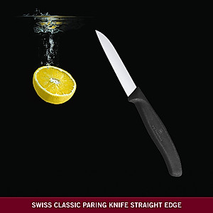 Gemüsemesser SwissClassic, 8 cm, schwarz