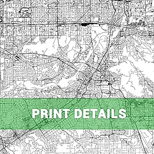 Dear Mapper Riverside United States View Abstract Road Modern Map Art Minimalist Painting Black and White Canvas Line Art Print Poster Art Line Paintings Home Decor (Set of 3 Unframed) (16x24inch)