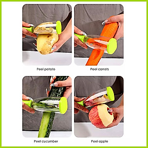 Fruit Vegetable peeler 3 In 1 with storage box peeling knife Multifunctional stainless steel household peeler for fruit and vegetable
