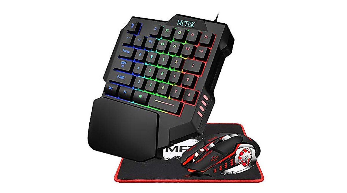 MFTEK One Hand Gaming Keyboard & Mouse Combo – RGB Gaming