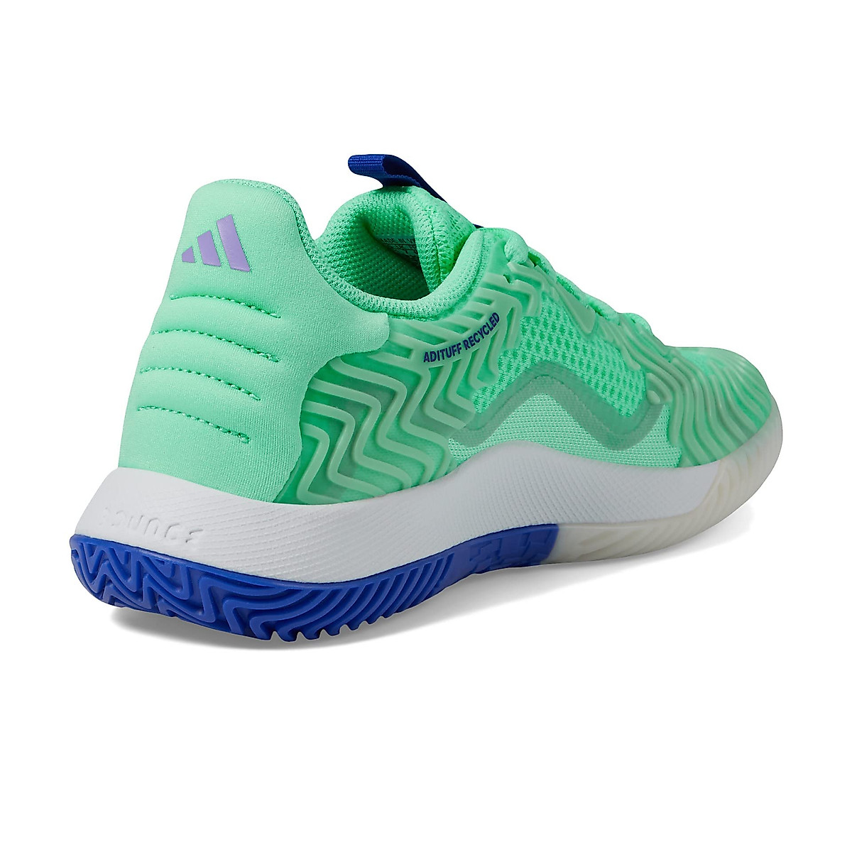 adidas Women's Solematch Control Sneaker, Pulse Mint/Silver Metallic/Lucid Blue, 6