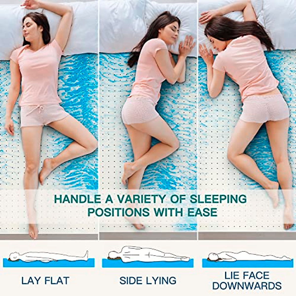 Airensky 2 Inch Twin Memory Foam Mattress Topper, Cooling Gel Ventilated Design for Pressure Relief, CertiPUR-US Certified