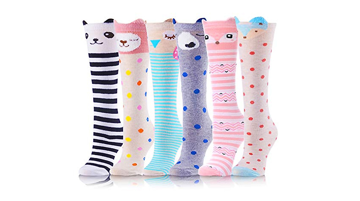 ANTSANG Cute Animal Knee High Socks for Girls 3-12