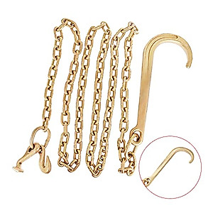munirater 5/16in x 10 FT Grade 70 Tow Chain 15 J Hook and T Hook Mini J Hook Recovery Wrecker Axle Tow Truck Chain