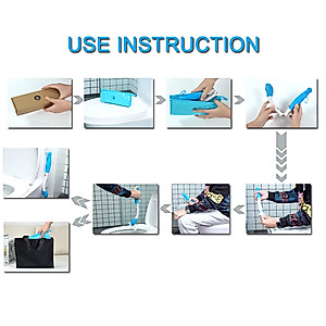 BEEMEEMASTER Foldable Long Reach Comfort Wiper for Toilet Paper, Toilet Tissue Aid Butt Wiper Holder for Disabled/Bariatric Surgery,Wiper with Hook