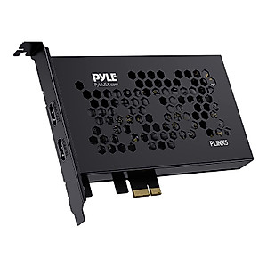 Pyle PLINK5 HDMI Video Capture Card By Pyle- PCI-E Gen2 4K HDMI-to-USB Audio-Video Recording- HD Zero-Lag&Ultra-Low Latency Live Broadcasting,Gaming,Streaming- Record Via DSLR Camcorder or Action Cam