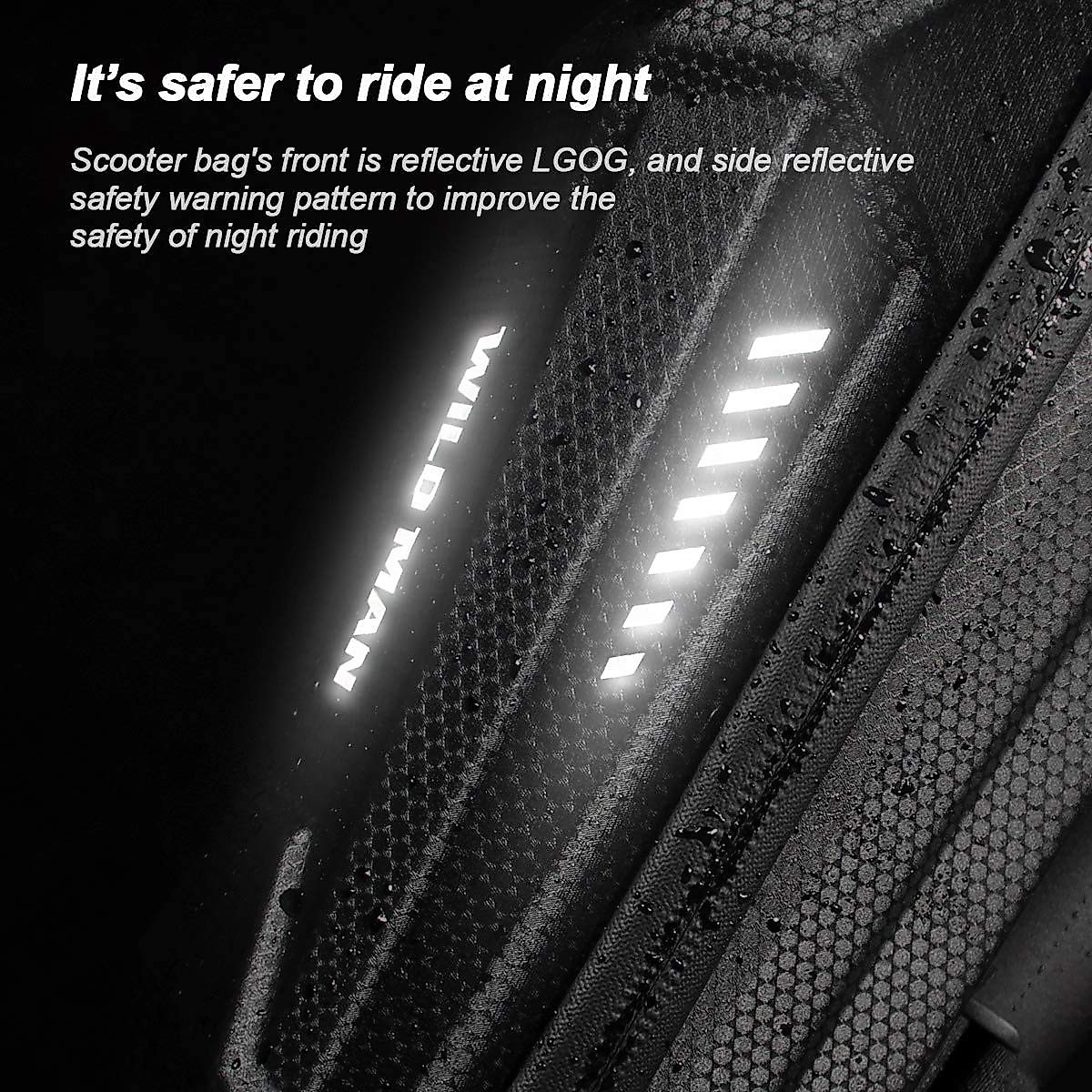 GLDYTIMES EVA Storage Bag Suitable for Electric Scooter Bicycle Trolley Front Suspension Bag Durable can Accommodate Charger Tool for Ninebot Xiaomi Scooter (New Black 3L)