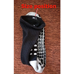 RATIVE Anti Slip Non Skid Slipper Hospital Crew Socks with grips for Adults Men Women (XXL, 3 pairs-blue)