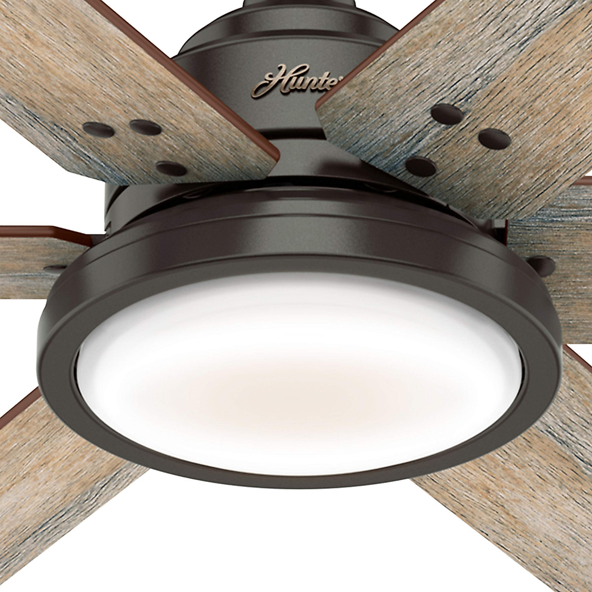 Hunter Fan 60 inch Casual Noble Bronze Indoor Ceiling Fan with Light Kit (Renewed)