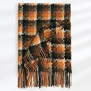 Qyx Winter Cashmere Solid Color Scarf-Fashion Women's Large Warm Shawls and Wraps-Adult Long Classic Scarf Gift for Lover