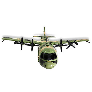 Smart Novelty Giant C130 Bomber Army Airplane Toy for Kids - Air Force Combat Military Fighter Toy Airplane with Lights and Sounds and Mini Soldiers Army for Boys Gift