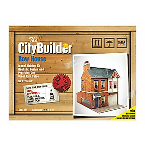 The CityBuilder Row House Cardboard Model Making Kit - O Scale Model Railroad Building