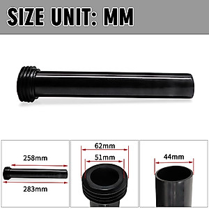 Wall Hung Toilet Extended Pipe Connector Compatible with Geberit 152.438.46.1Toilets and Bidets,Wall Hung Toilet Gasket Included,Wall Hung Toilet Hidden Inlet Connector and Seal,Matte Chrome,