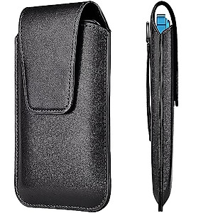 ykooe Leather Phone Holster for iPhone 14 13 Pro Max S23 Ultra Plus, Black – XL