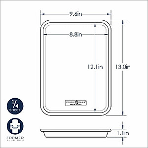 Nordic Ware Quarter Sheet, Natural, 2 count (Pack of 1)