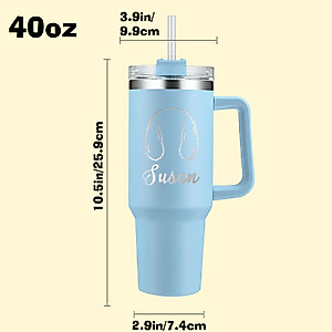 Dog Mom Tumbler Personalized with Handle Name Custom Tumblers for Dog Dad Lovers Owners Mothers Day