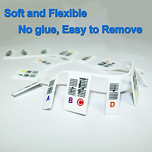 Misopily Removable Piano Keyboard Note Labels, 88-Key Full Size Removable Keyboard Labels for Beginner, Silicone Colored Letters, Reusable No Glue Piano Stickers