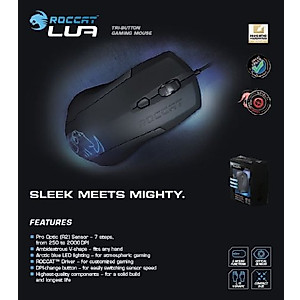 ROCCAT ROC-11-310-AM LUA Tri-Button Gaming Mouse, Black