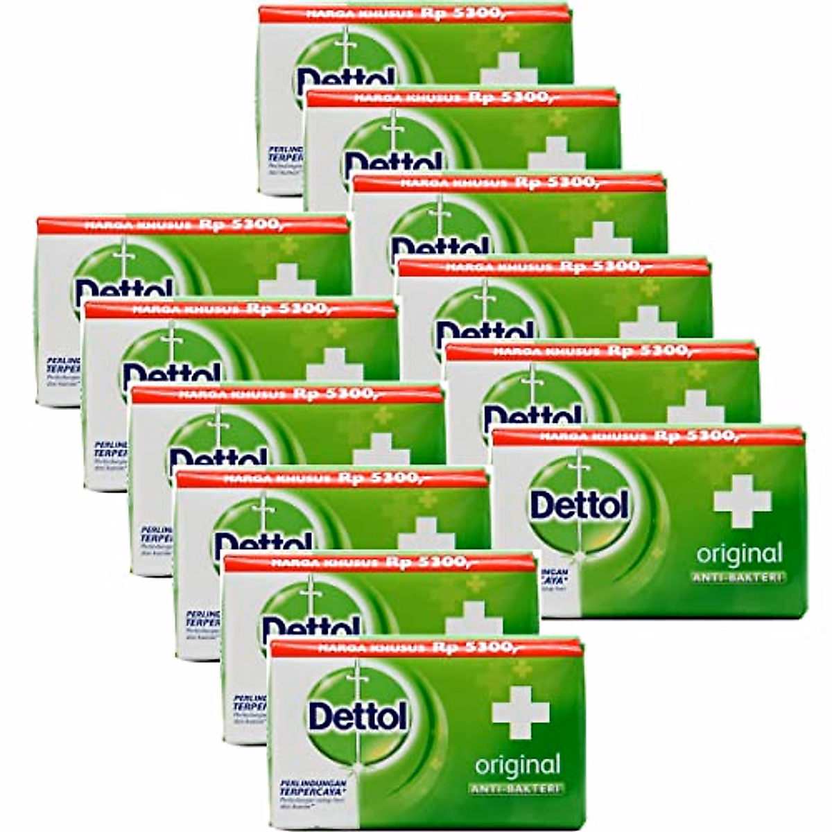 Dettol Anti-Bacterial Hand and Body Bar Soap, Original, 110 Gr / 3.88 Oz (Pack of 12)