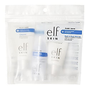 e.l.f. SKIN Pure Skin Back To Basics Mini Kit, Clean & Gentle Cleanser, Toner & Moisturizer, Great For Sensitive Skin, TSA-friendly Sizes
