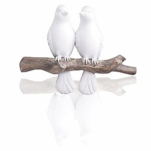 QUMENEY Creative Coat Hooks Wall Mounted Hook Rack, Birds Hooks Coat Hanger Rack, Vintage Wall Hanging Hooks Entryway Hanger for Keys, Towels, Coats, Hats (White 2 Bird)