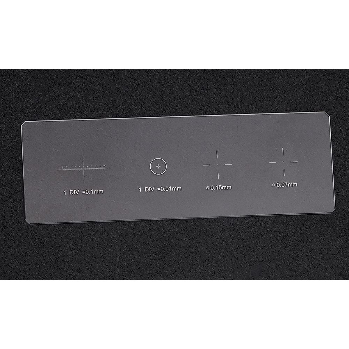 SANON Microscope Slides, Microscope Objective Micrometer Calibration Slide Glass Stage Micrometer with Four Graduated Scales DIV 0. 01mm