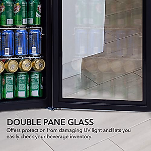 Whynter BR-130SB Beverage Refrigerator with Internal Fan – Stainless Steel 120-Can Capacity