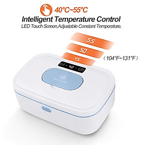 Wipe Warmer,Baby Wipe Warmer - Wet Wipe Warmer Baby is Super Fast Top Heating System with Constant Temperature, LED Display Shows Precise Temperature（White Blue）