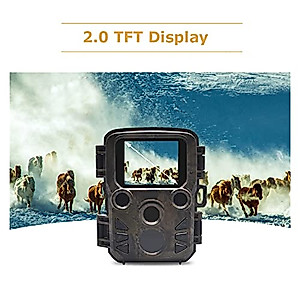 rouroumaoyi Tracking Camera Mini Trail Camera with PIR Sensor H501 0.45s Trigger Motion Photo IP66 Waterproof 16MP 1080P Outdoor Wildlife Camera (Color : Stadard)
