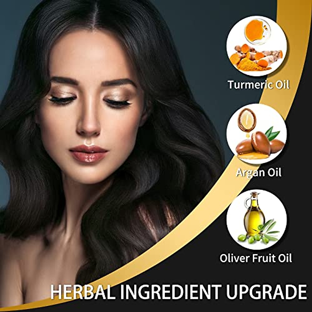 MONTE LUNA COSMTEK Black Hair Dye Shampoo for Gray, Natural Hair Dye Shampoo for Women & Man, 3-In-1 & Semi-Permanent, Herbal Ingredients & Ammonia-Free, Fast Acting and Long Lasting, 16.9 fl oz