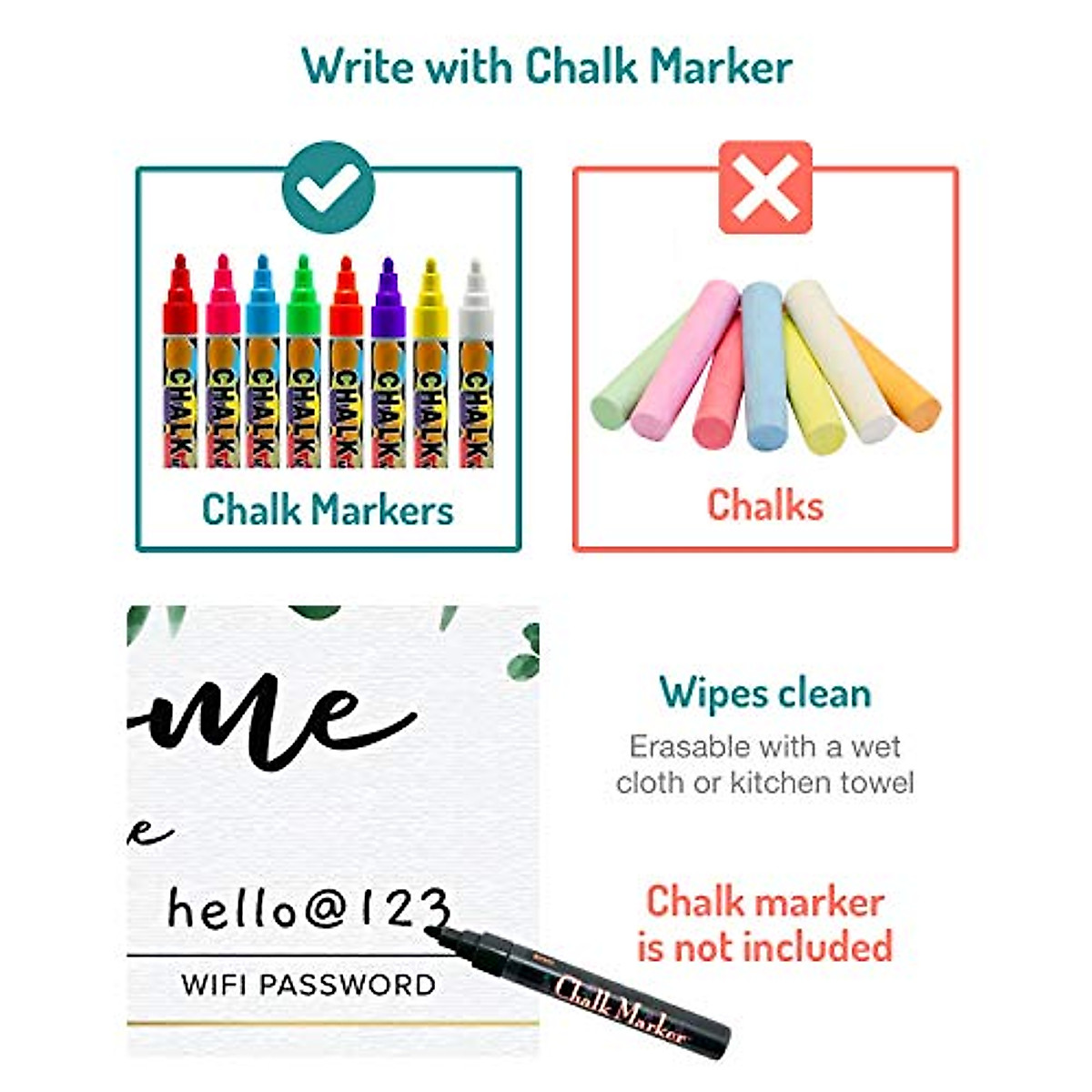 Fun-Plus WiFi Password Sign for Home, 12″x6″ PVC Plastic Wall Decoration Hanging Sign, High Precision Printing, Water and Humidity Proof, WiFi Sign, Guest Room Decor, Guest Room Essentials, WiF