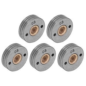 5PCS Wire Feed Drive Roller 0.8‑1.0mm Groove Wire Feeder Wheel Bearing Steel Welders Equipment Parts Double Drive Welding Wire Guide Rollers for Wire Feeder