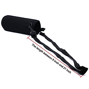 Kvvdi 2 Pack 32 oz Neoprene Glass Water Bottle Cooler Sleeve Insulator 32oz Bottle Cover Holder Carrier with Shoulder Strap