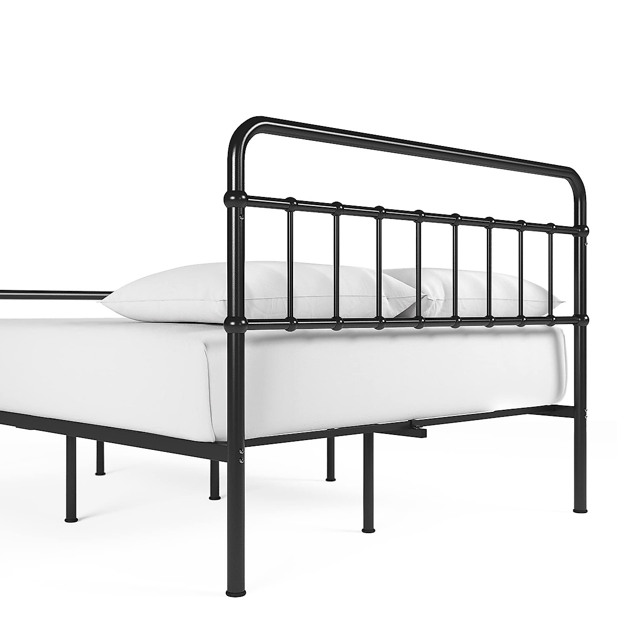 ZINUS Florence Metal Platform Bed Frame / Mattress Foundation / No Box Spring Needed / Easy Assembly, Black, King