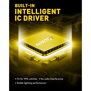 AUXITO 5202 LED Fog Light Bulbs, 6500K Cool White 6000 Lumen Plug And Play, 300% Brighter, 5201 PS19W 12085 PS24W Daytime Running Lights Replacement (Pack of 2)