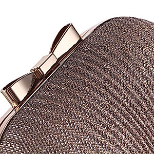 FUKZTE Women Clutch Bag Handbag with Chain Ladies Evening Bridal Wedding Party Handbags,Champagne