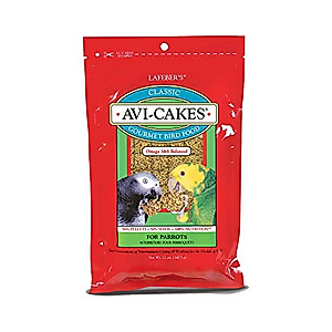 LAFEBER'S Classic Avi-Cakes Pet Bird Food, Made with Non-GMO and Human-Grade Ingredients, for Parrots, 12 oz