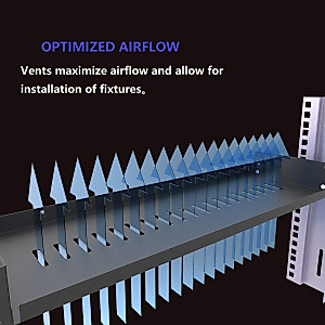 Jingchengmei 1U Disassembled Vented Cantilever Server Rack Mount Shelf 6"(152mm) Depth for 19-Inch Network/AV Equipment Rack and Cabinet(1U6V)