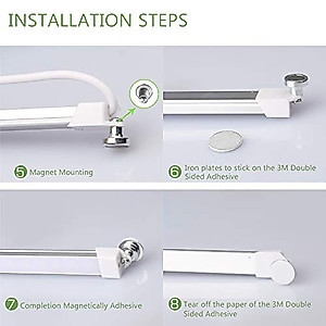 Qooltek Portable USB 60LED 7W Reading Strips Craft Light Eye-Care LED Desk Reading Lamp with Cool and Warm White Color Light Great for Craft Table, Pianos, Reading, Work Tables,DJ's, Music Stands