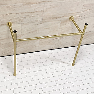 Fauceture VPB39177 Hartford Stainless Steel Console Sink Legs, Brushed Brass