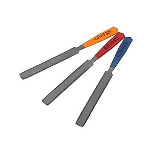Metallor Guitar Nut File Set Double Edge Nut Slotting File for Electric Guitar Tools Luthier Tools Set of 3Pcs.