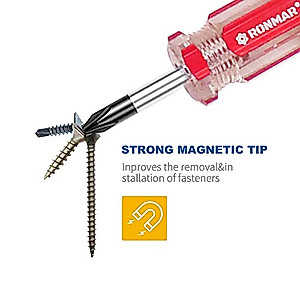 Screwdriver Sets RONMAR Magnetic Slotted Phillips Screwdriver Set 14 PCS Repair Home Improvement Craft