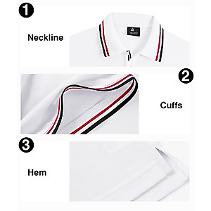ZITY Mens Polo Shirt Short Sleeve Sports Golf Tennis Shirts for Men Summer Collared Casual Shirt