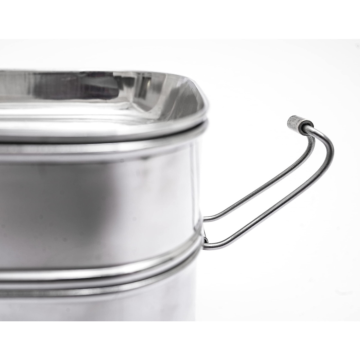 POSHGRAM Eco-Friendly STAINLESS STEEL BENTO BOX for adults and kids, 3-Tier Lunch Box For adults and kids, Size 6.4 * 4.4 * 3.3 (Inches)